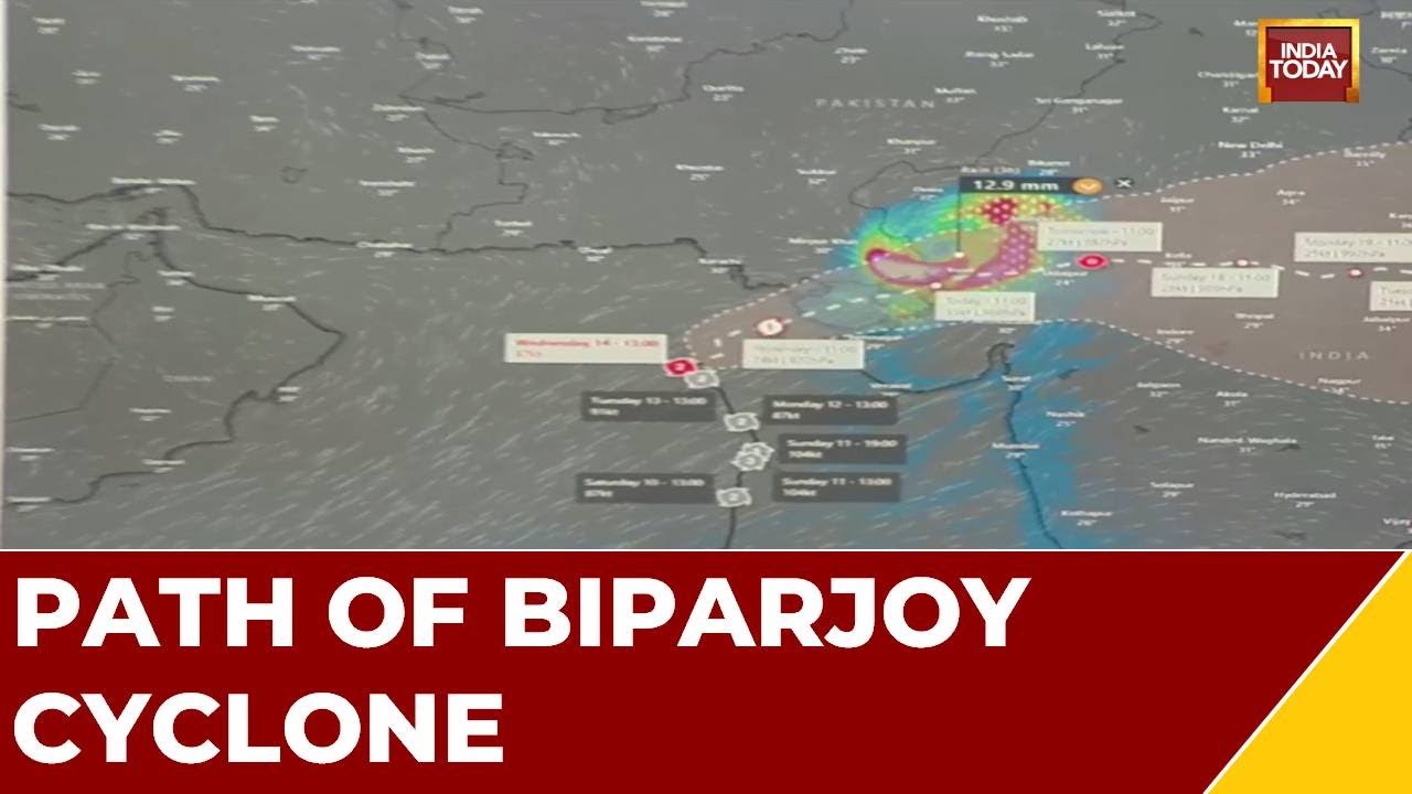 Watch The Entire Path Of Biparjoy Cyclone | Trees Uprooted, Property ...