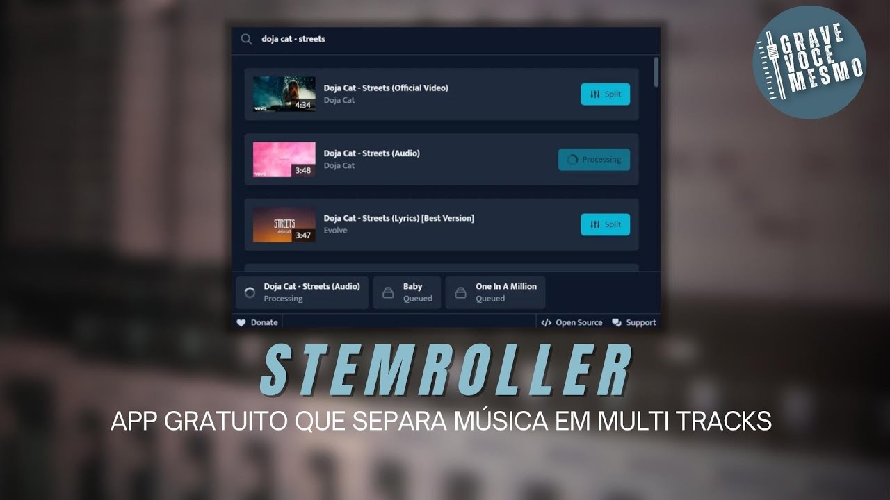 StemRoller - App Gratuito que Separa uma Música em Faixas (Bateria, Baixo, Guitarra, Vozes ...