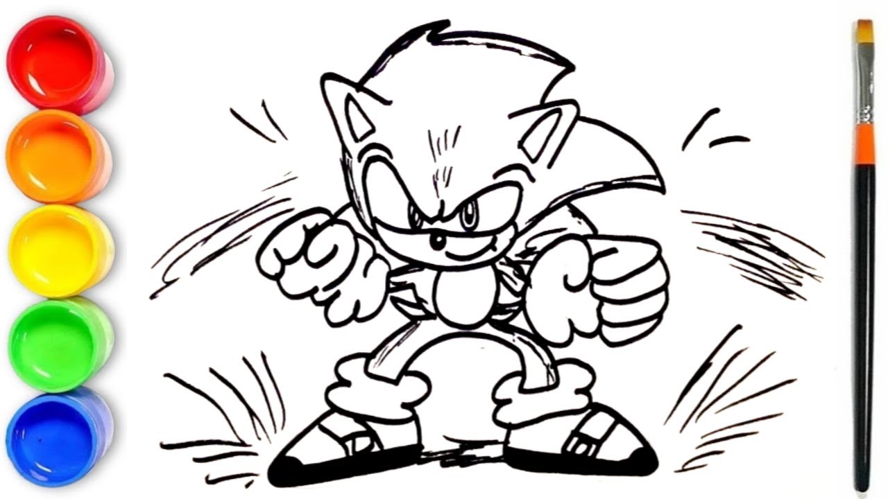 How to draw Hyper Sonic - Sonic the Hedgehog - YouTube