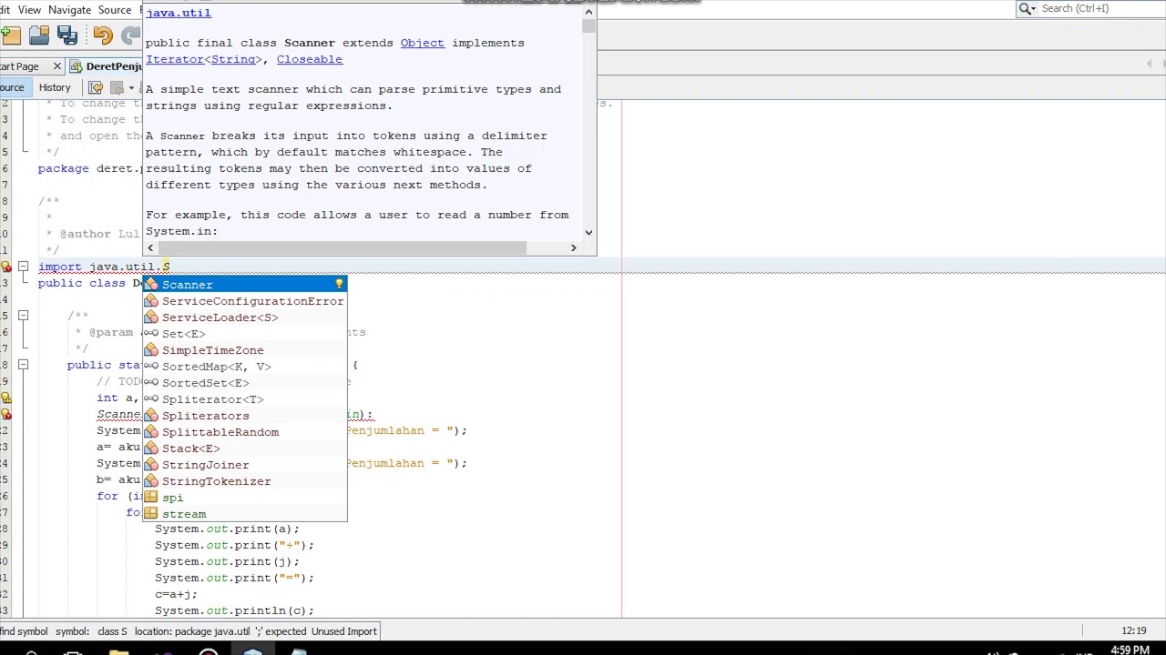 TUTORIAL PROGAM NETBEANS- DERET PENJUMLAHAN - YouTube