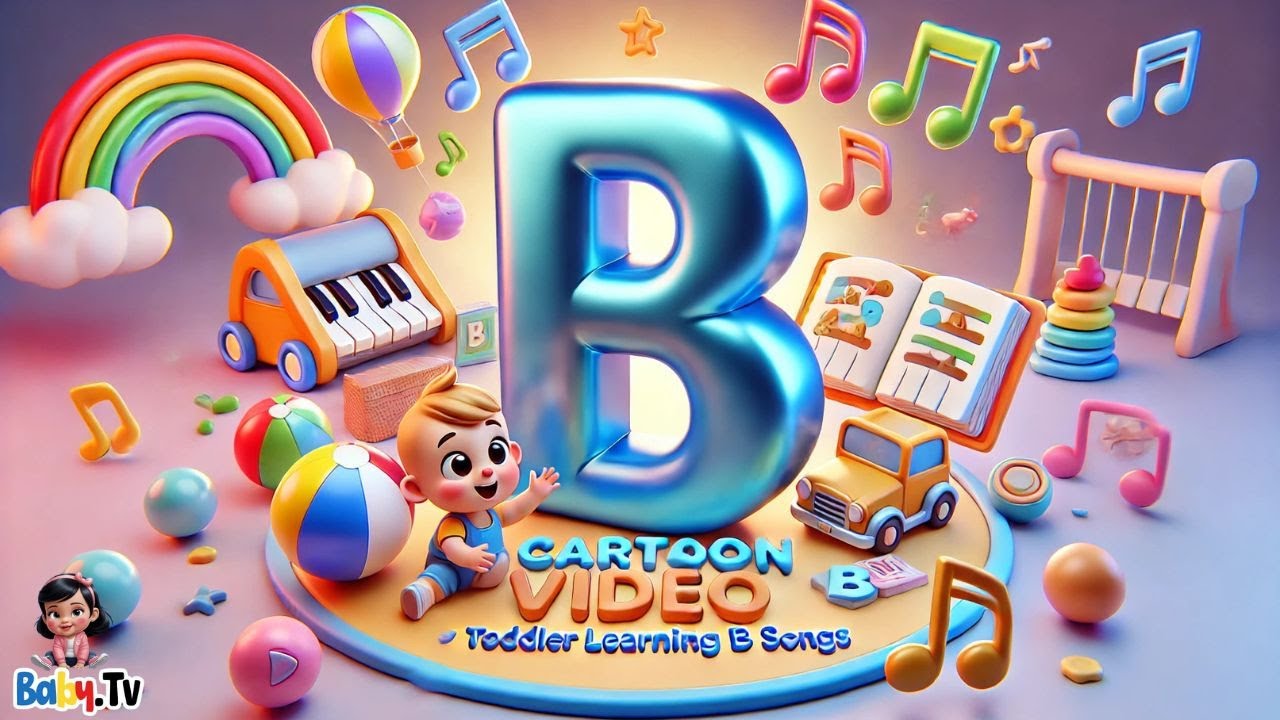 B Cartoon Video 🎨 Toddler Learning B Songs 🎵 Learning B for Kids 📚 B ...