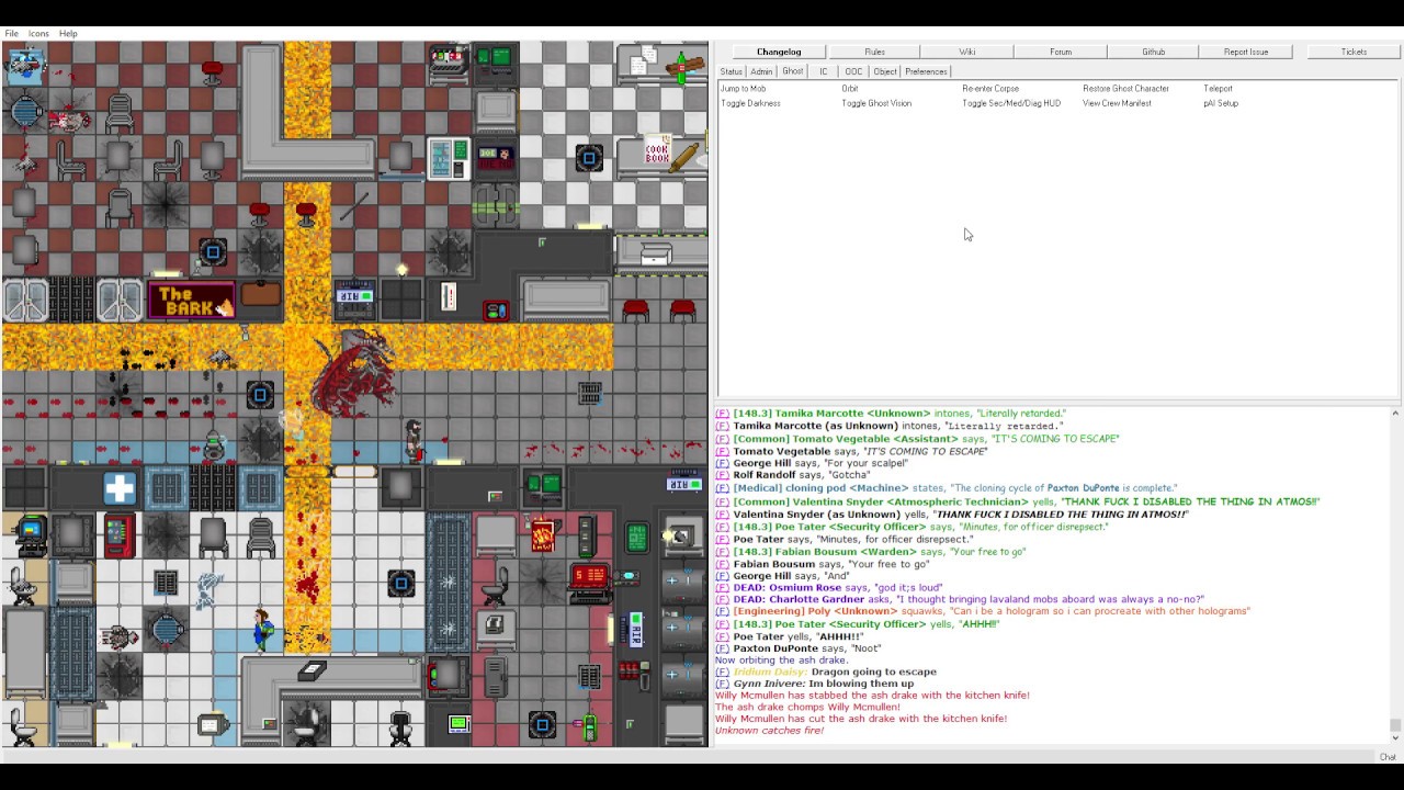 Space Station 13 - Yogstation - dragon walks the hallways - YouTube