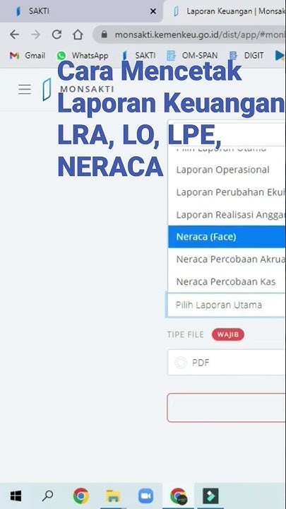 Cara Gampang Mencetak Laporan Keuangan LRA, LO, LPE, NERACA - YouTube