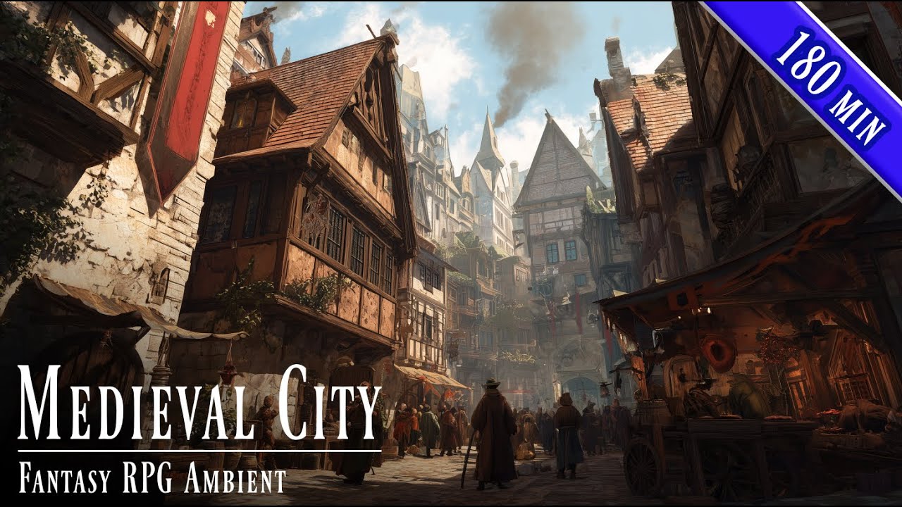 Medieval City – Fantasy RPG Ambient | Daily Life & Gentle Bustle - YouTube