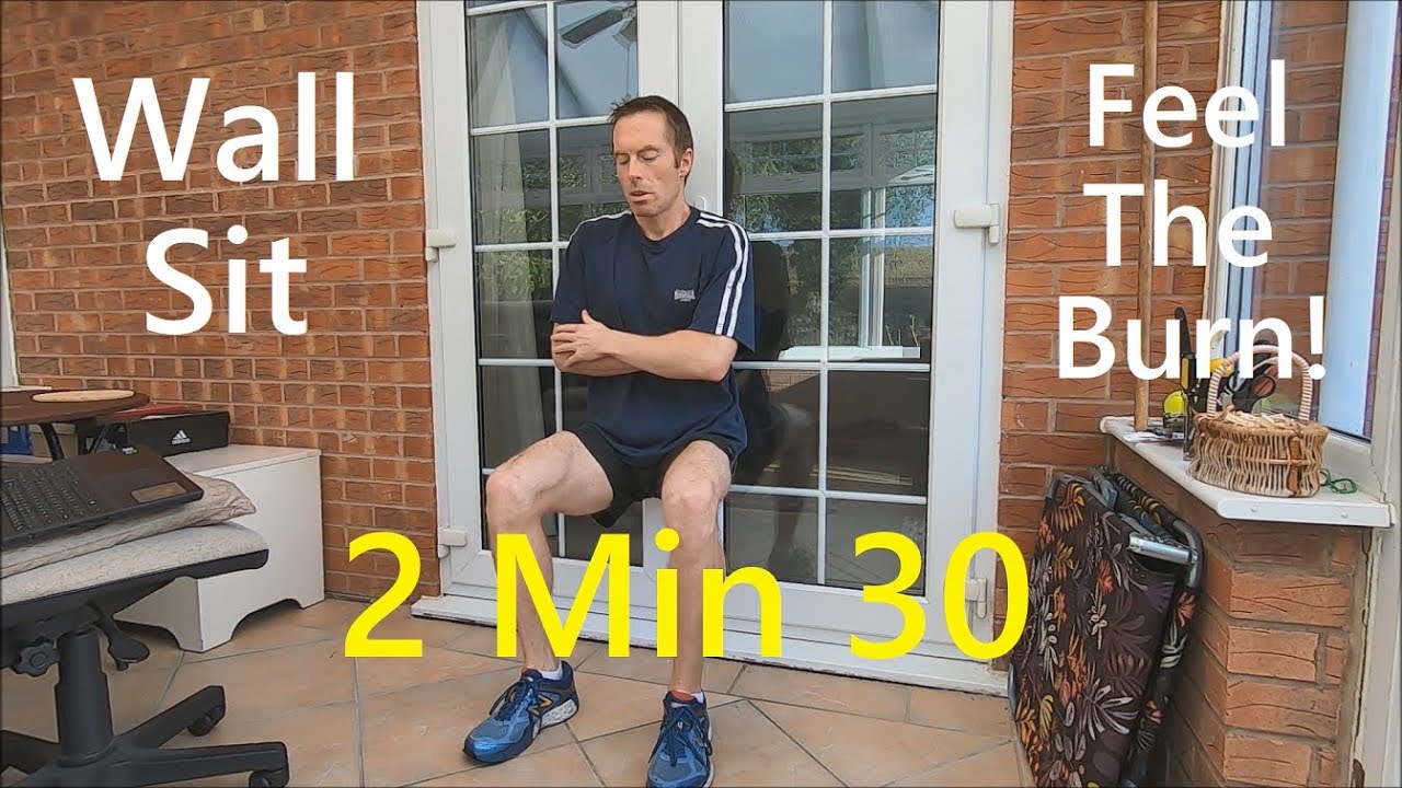 Wall Sit Challenge - Isometric Endurance Exercise For Strong Legs - YouTube