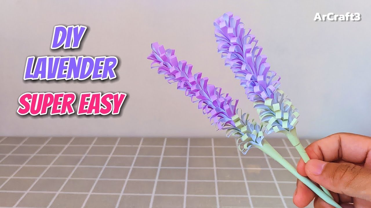 Lavender Paper Flowers Tutorial: Easy DIY Craft - YouTube