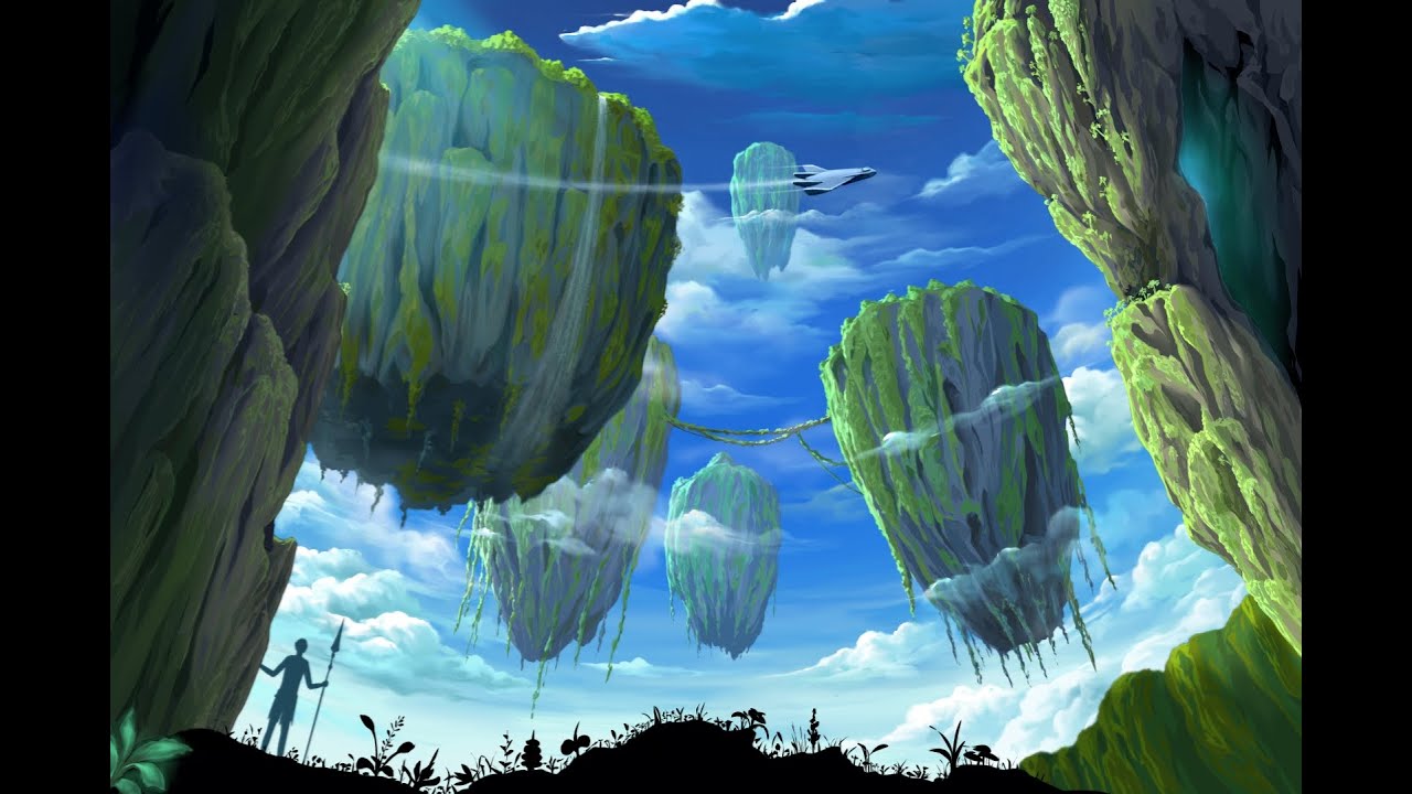 Digital Drawing Timelapse | Floating Island - YouTube