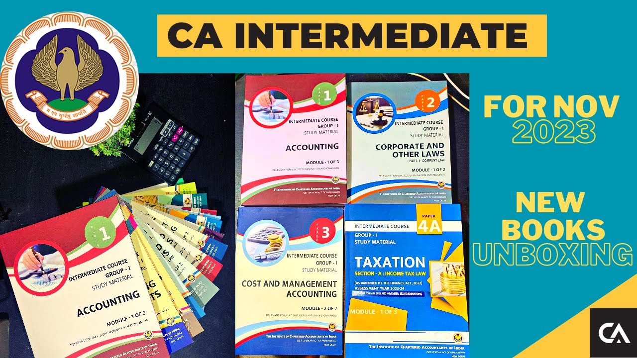 CA Intermediate Books Unboxing NOV 2023 || New inter syllabus || ICAI ...