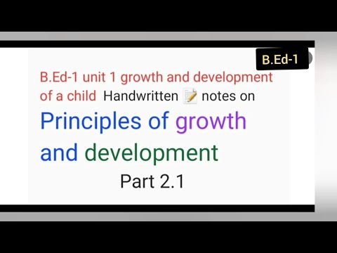 principles of growthand development | handwritten notes principle of ...