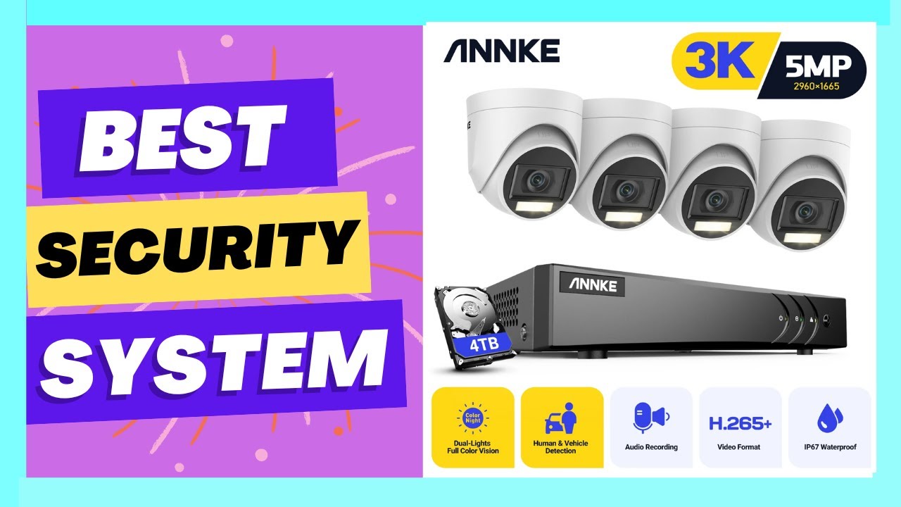 ANNKE 8CH 5MP Security Camera System 5MP Lite 5IN1 H.265+ DVR With ...