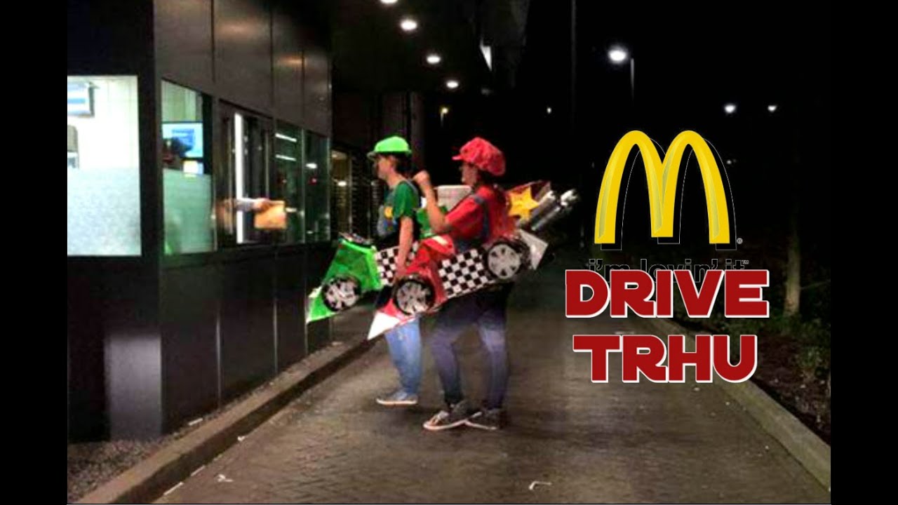 MCDONALDS DRIVE THRU FUN ~ Mario Kart Costumes - YouTube