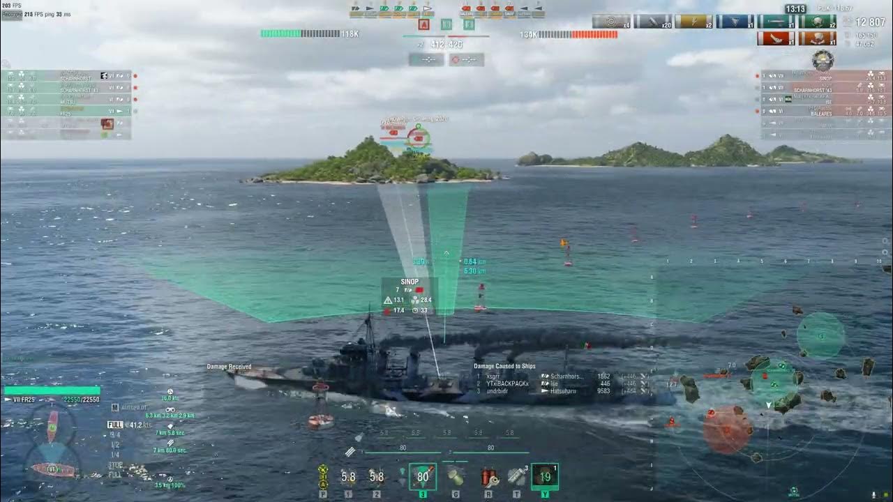 FR25 - combat scout in the bronze ranked | World of Warships | destroyer - YouTube