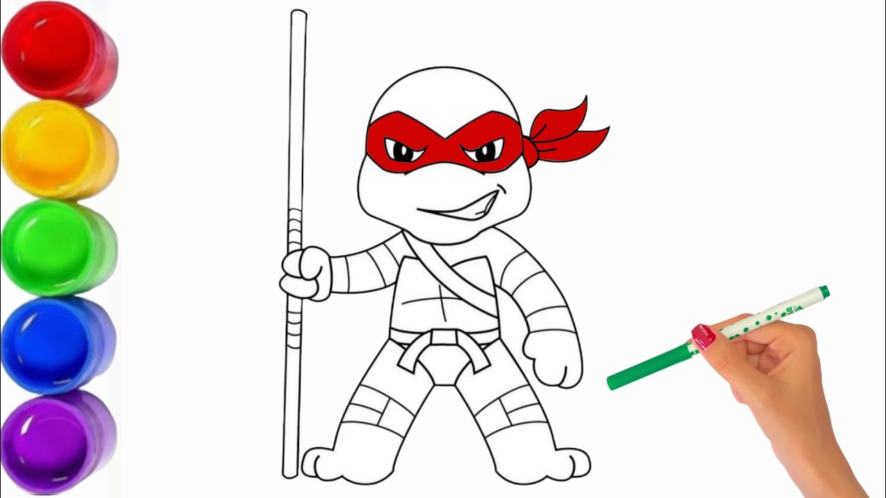 How To Draw Donatello from Ninja Turtles || Easy Drawing Ninja Turtles ...