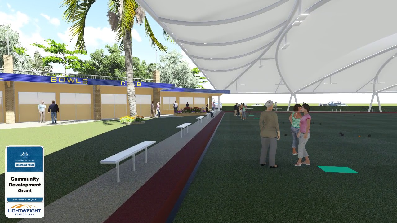 Lawn Bowls - Aspley Memorial Bowls Club - 'Dome' Fabric roof structure ...