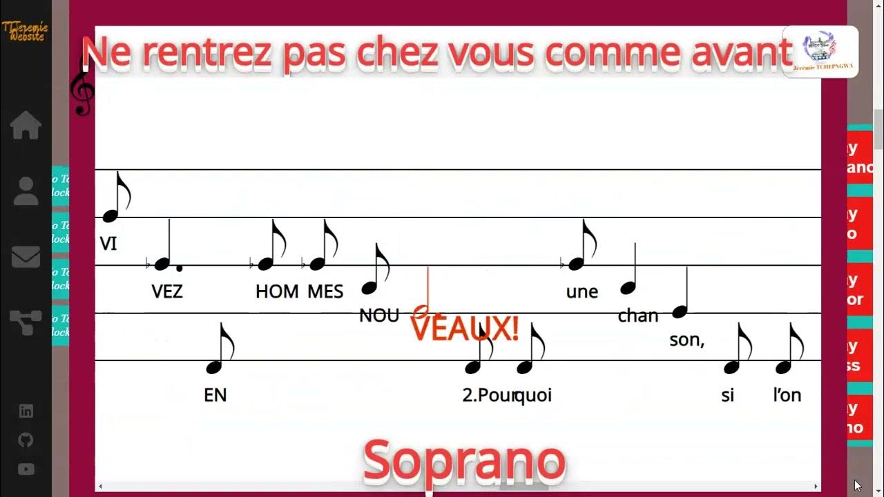 Ne rentrez pas chez vous comme avant - Januze/Studio SM - Soprano - YouTube