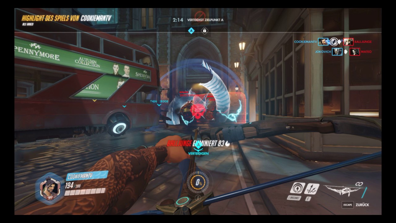 Overwatch Hanzo Highlight #2 - YouTube