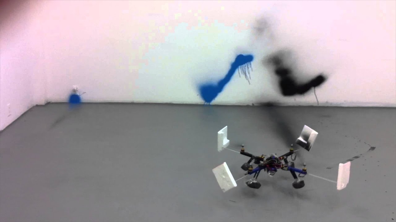 "Graffiti Drone" first flight success. Banff Center, Canada. - YouTube
