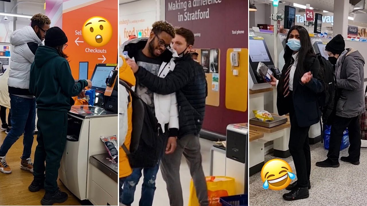 Scanning Items While People Are Checking Out *Hilarious* 😂 - YouTube