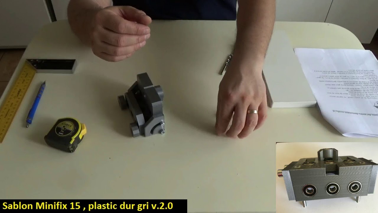 Sablon mobila din plastic dur pentru demontabili minifix 15 v.2.0 - YouTube