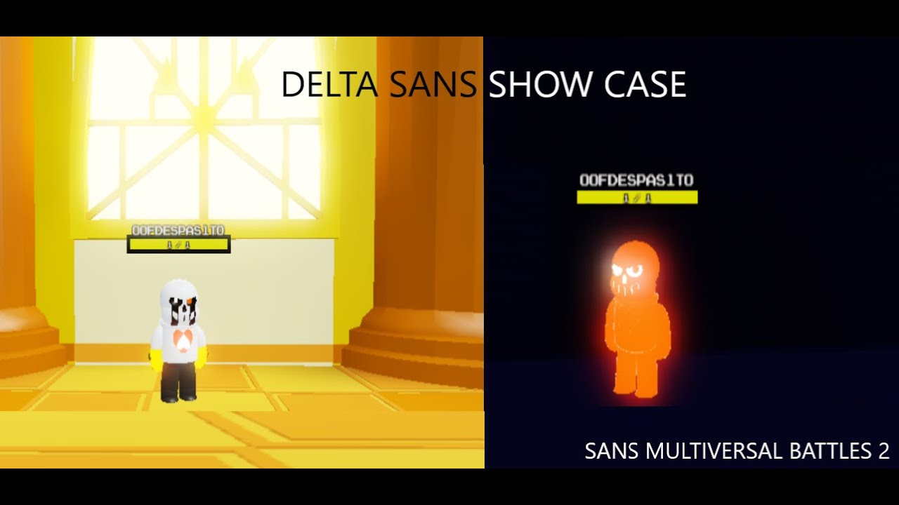 Delta Sans Phase 1 & 2 Showcase | Sans Multiversal Battles 2 | Roblox ...