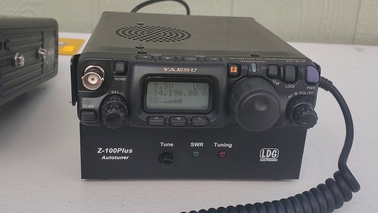 Ft818nd tuning around the band on portable antenna - YouTube