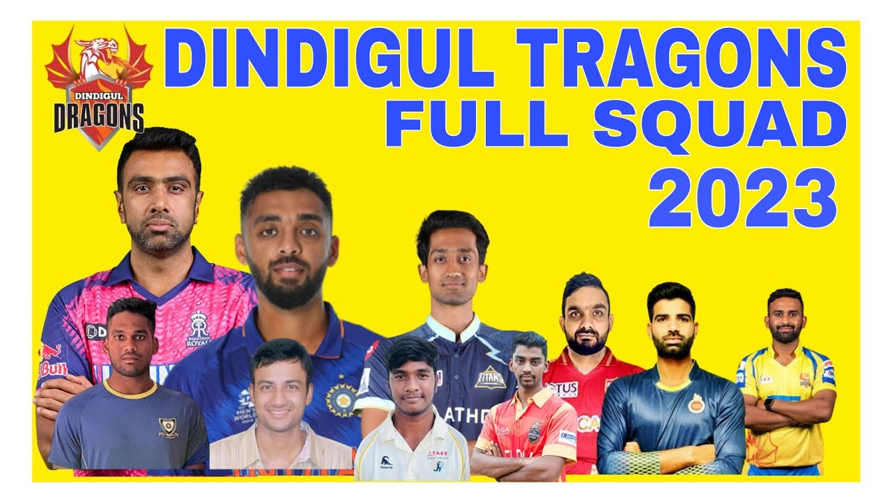 Dindigul Dragons full Squad 2023 / TNPL TEAM SQUAD 2023 / TNPL 2023 ...