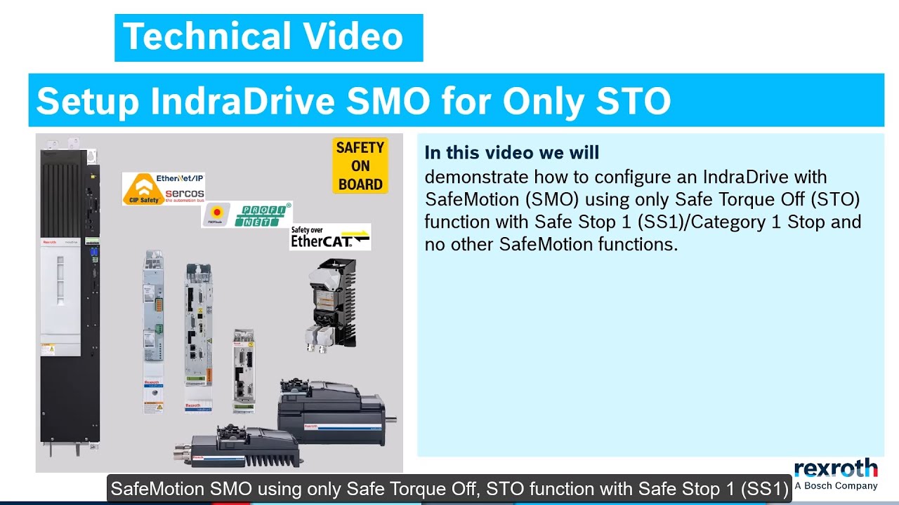 IndraDrive – Setup SafeMotion for only Safe Torque Off with Safe Stop 1 ...
