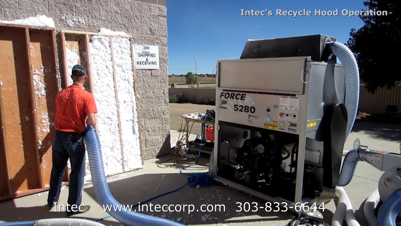 Intec's Blowing Machine Recycle Hood Operation - YouTube
