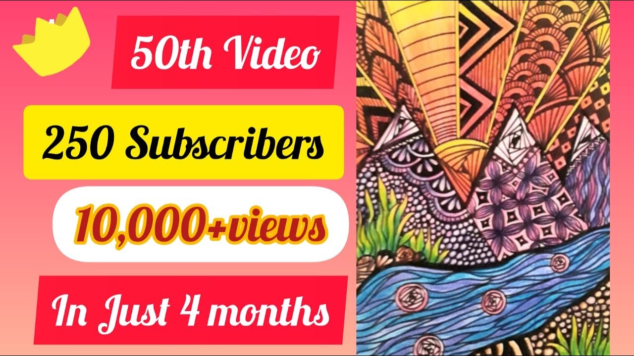 ZENTANGLE SCENERY | LANDSCAPE WITH ZENTAGLE ART - YouTube