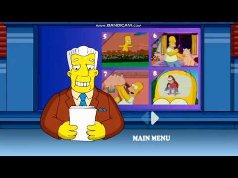 THE SIMPSONS MOVIE DVD menu walkthrough