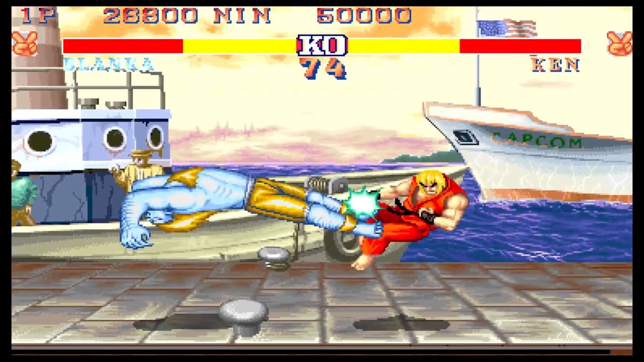 Street Fighter 2 Champion Edition Arcade ibm Game Difficulty 1234567 (8 ...