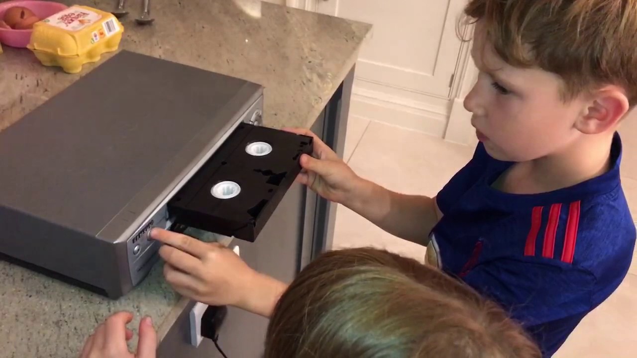 Kids see a vcr for the first time! - YouTube