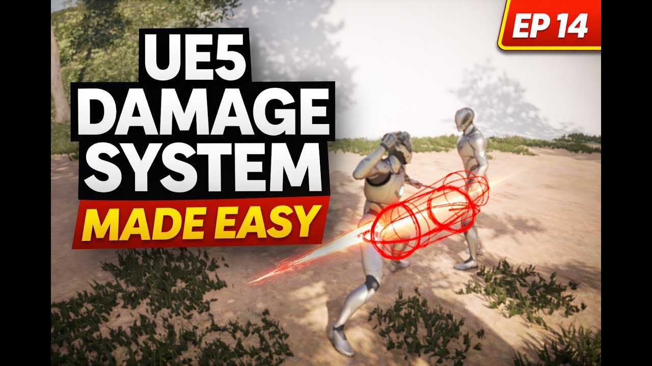 UE5 Made Easy Ep 14 Damage System Made Easy (Sword Trace + Apply Damage ...