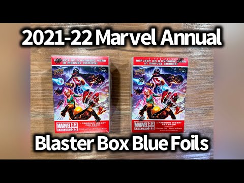 2021-22 Marvel Annual Blaster Boxes. Blue Foils 🔥 - YouTube