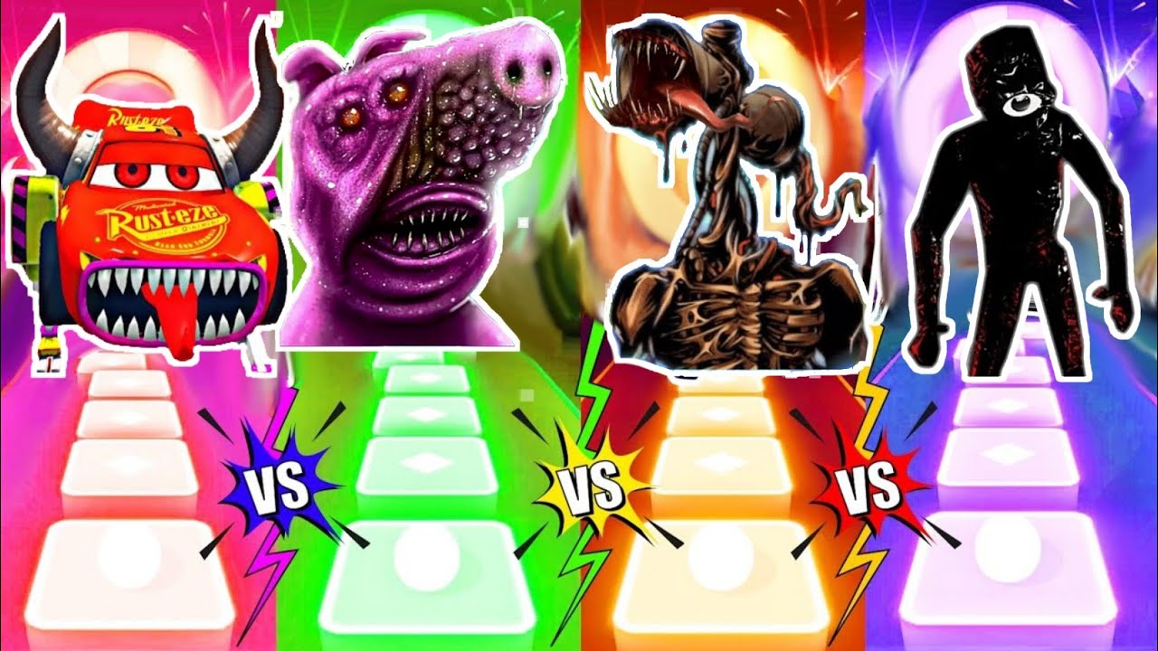 Lightning Mcqueen Eater vs Siren Head vs Cursed Peppa Pig vs Roblox ...