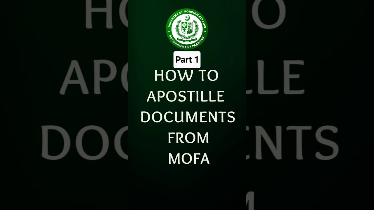 part 1-How to apostille documents from MOFA ( Ministery of foreign ...