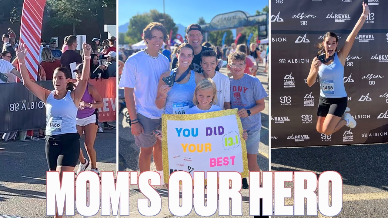 RACE DAY! MOM FINISHES HER FIRST HALF MARATHON RACE AND MAKES US ALL ...