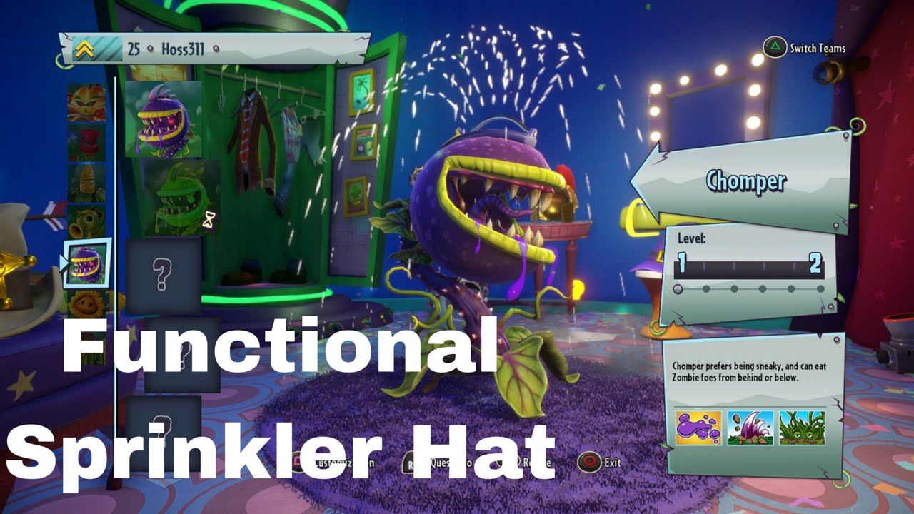 Plants vs. Zombies: Garden Warfare 2 - How to Unlock the Sprinkler Hat ...