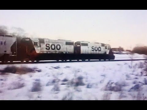 CP/SOO River Sub Trains, February 26, 2001 - YouTube
