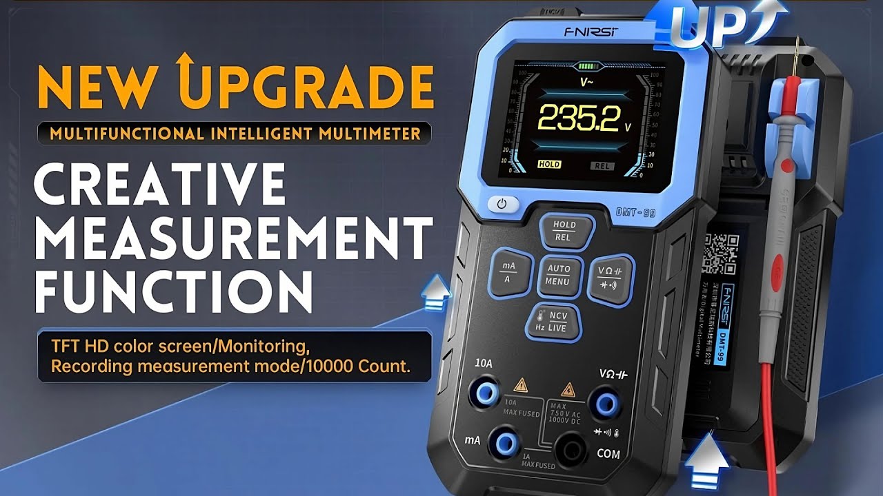FNIRSI DMT-99 Smart Digital Multimeter Professional True RMS - YouTube