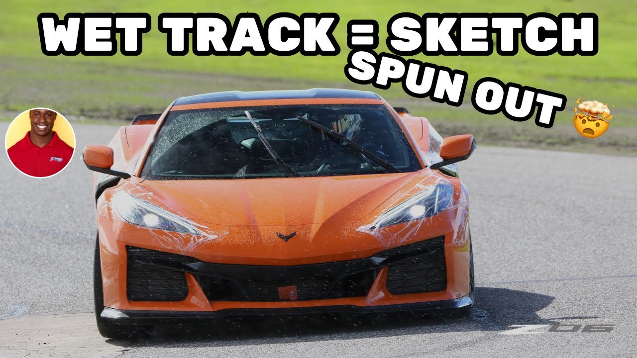 Tracking the C8 Z06 in the WET - Buttonwillow Raceway Park CW13 - YouTube