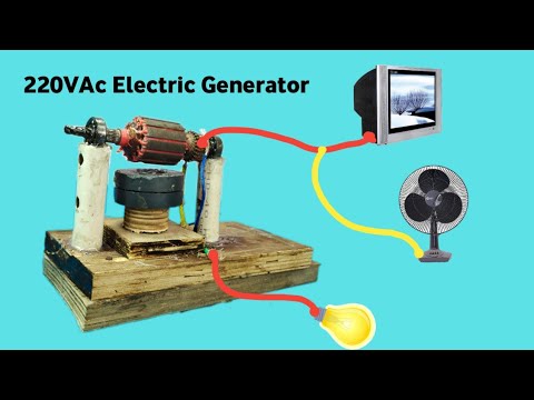 my new Certain 220Vac Electric generator From magnetic Copper coil ...
