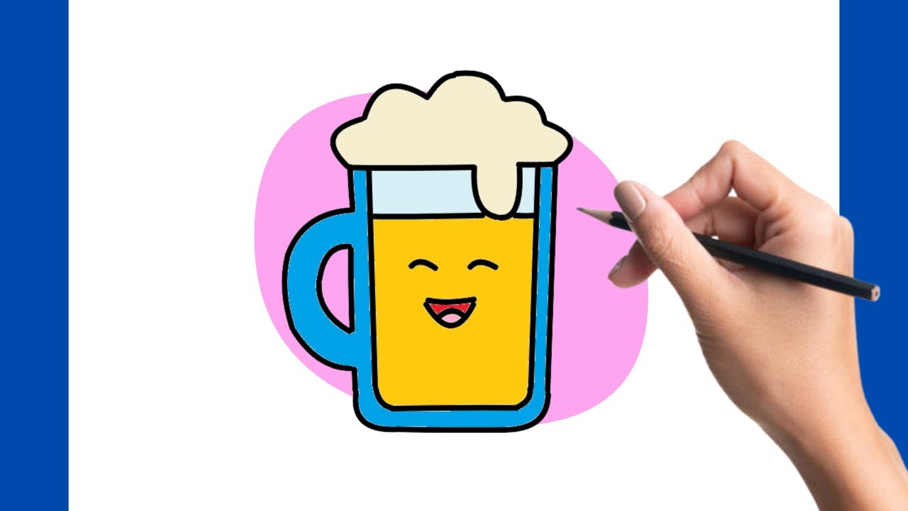 How to Draw a Super Cute Kawaii Beer: Step-by-Step Easy Drawing Guide ...