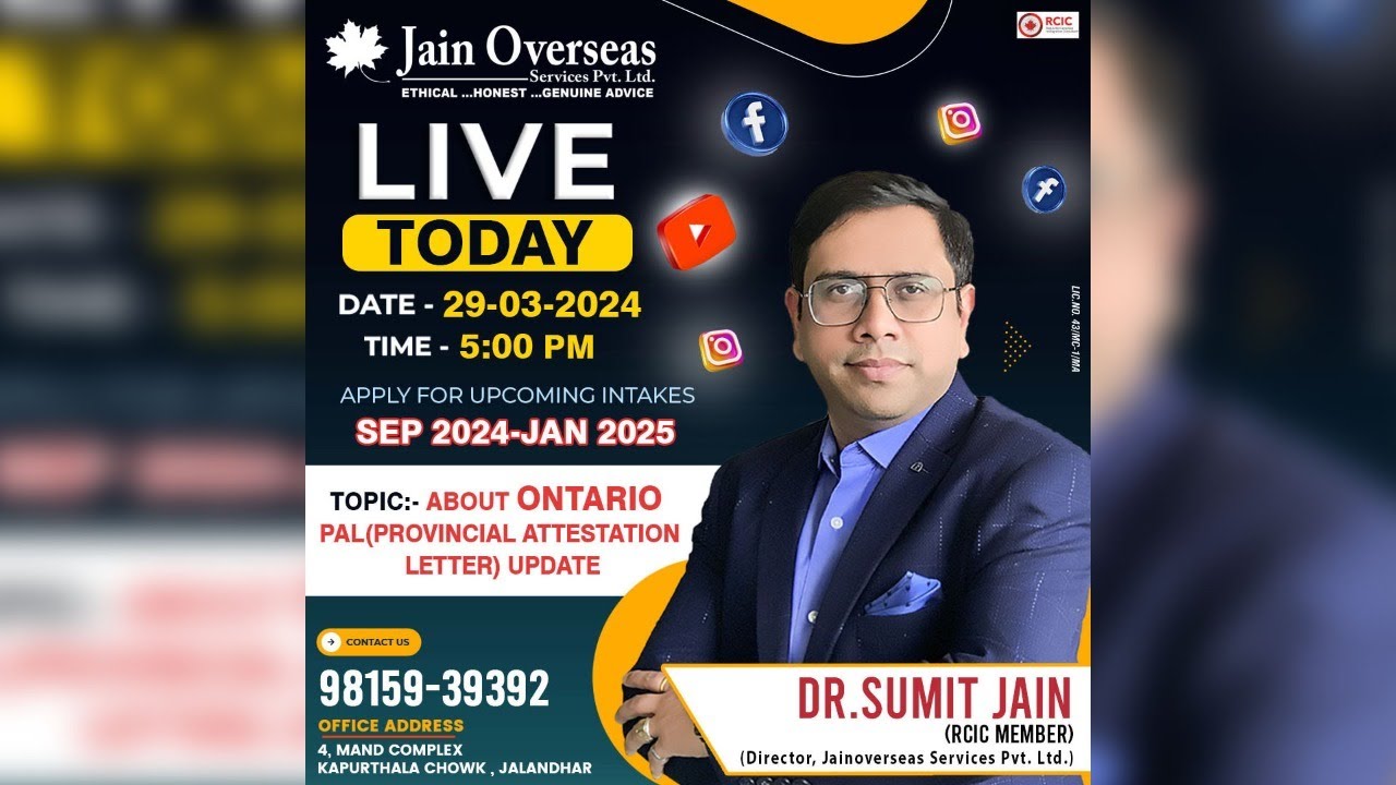 TOPIC: About ONTARIO PAL (Provincial Attestation Letter) Update! - YouTube