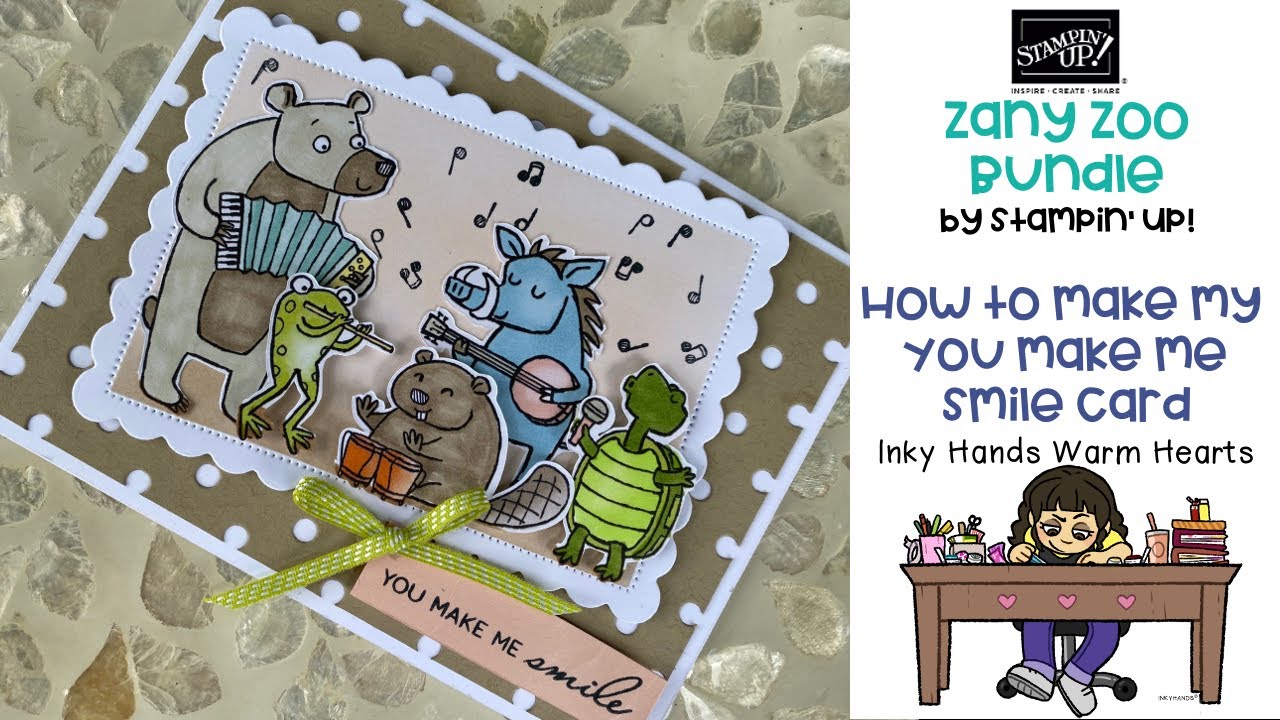 🐨 How to Make My You Make Me Smile Card - Zany Zoo Bundle - Stampin’ Up ...