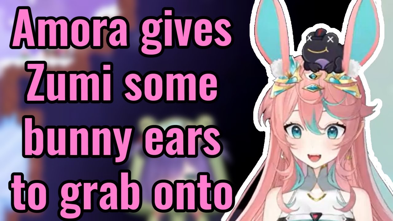 Amora gives Zumi some bunny ears to grab onto - YouTube
