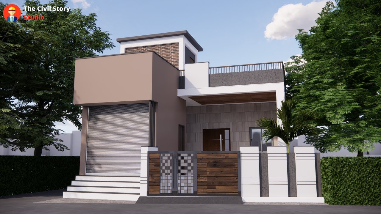 Single Floor Front Elevation Design 🏡 I The Civil Story Studio - YouTube