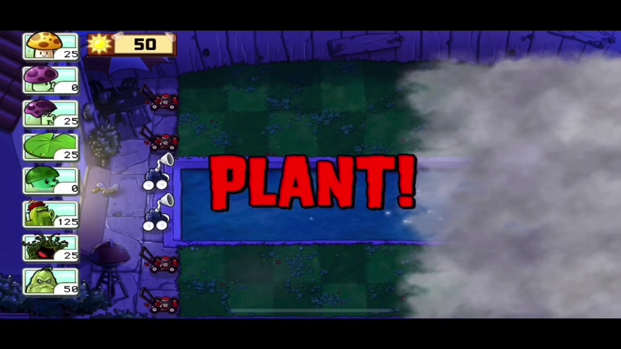 Plants Vs Zombies Season 1 Fog Level 1-4 - YouTube