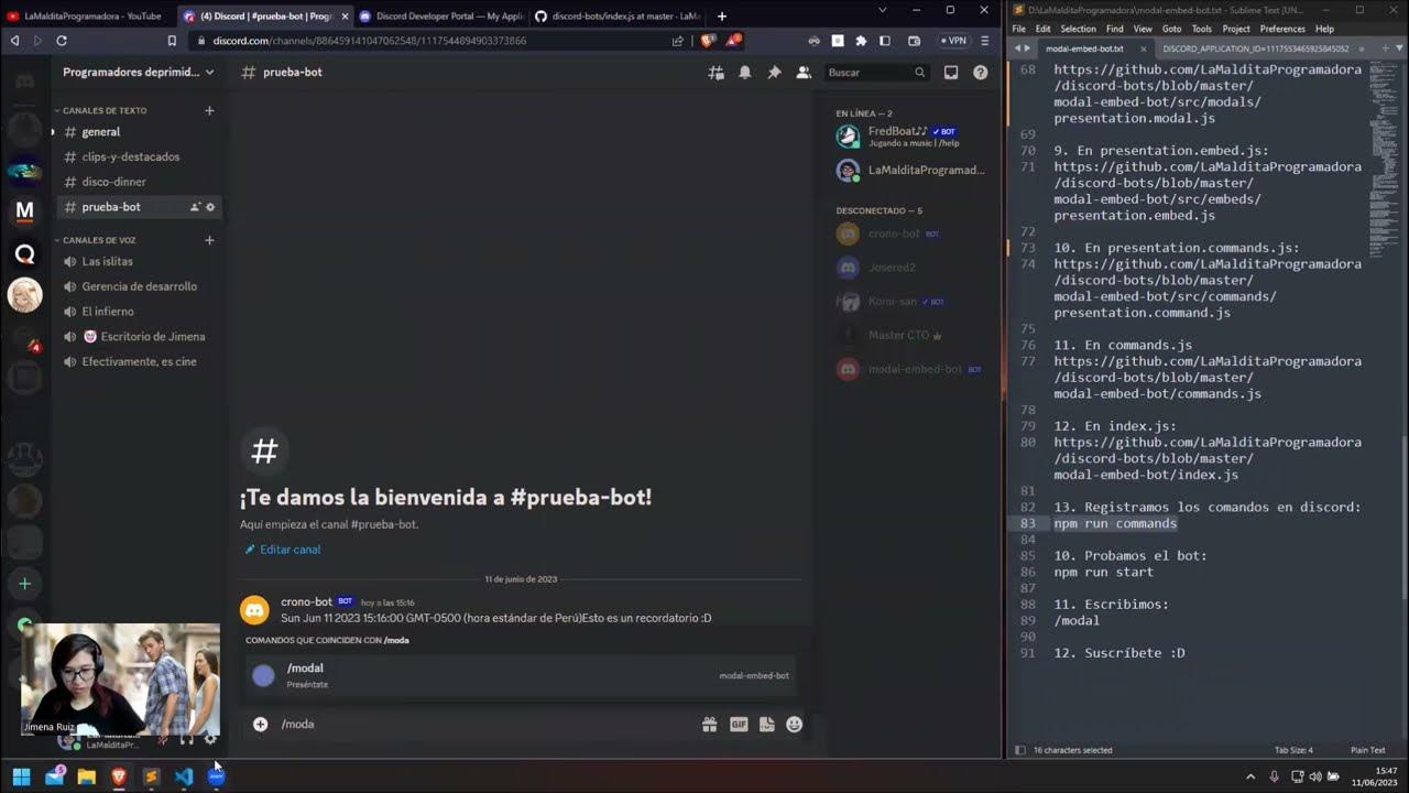 Bot de Discord (14.11.0) [ Modal + Embed + Slash Command ] - YouTube