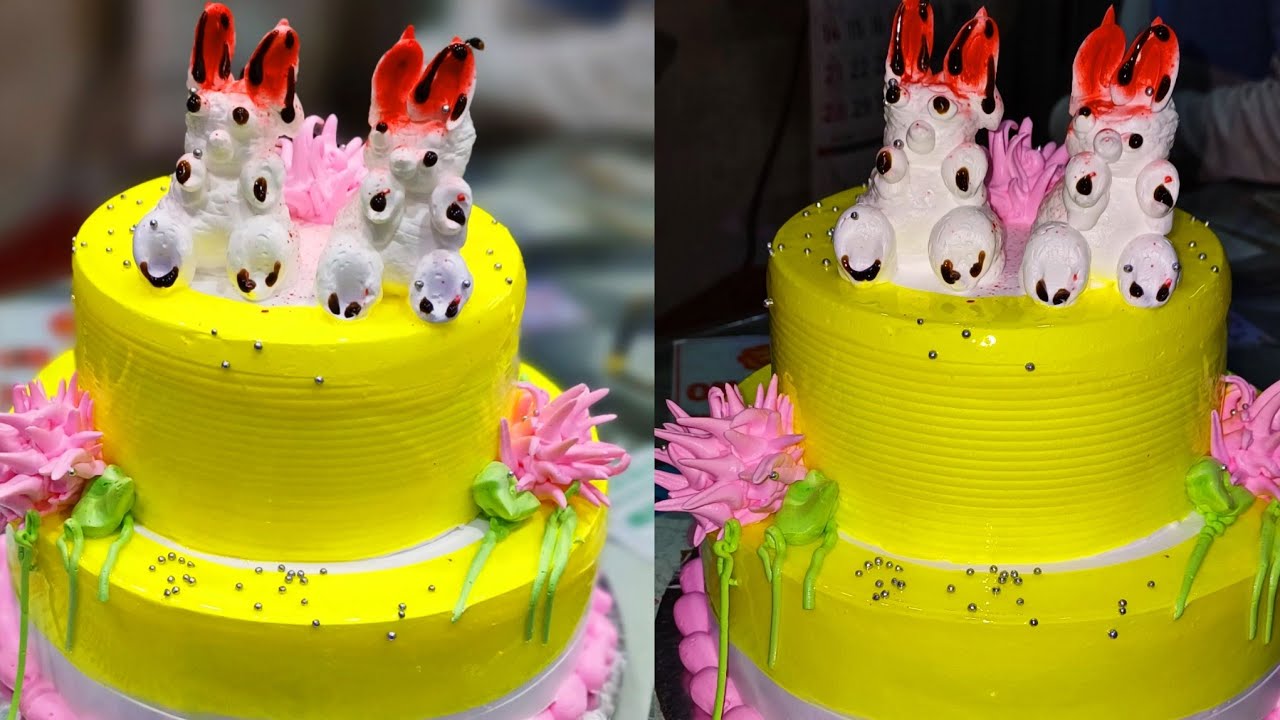 3 pound cake/ palapple cake design idea - YouTube